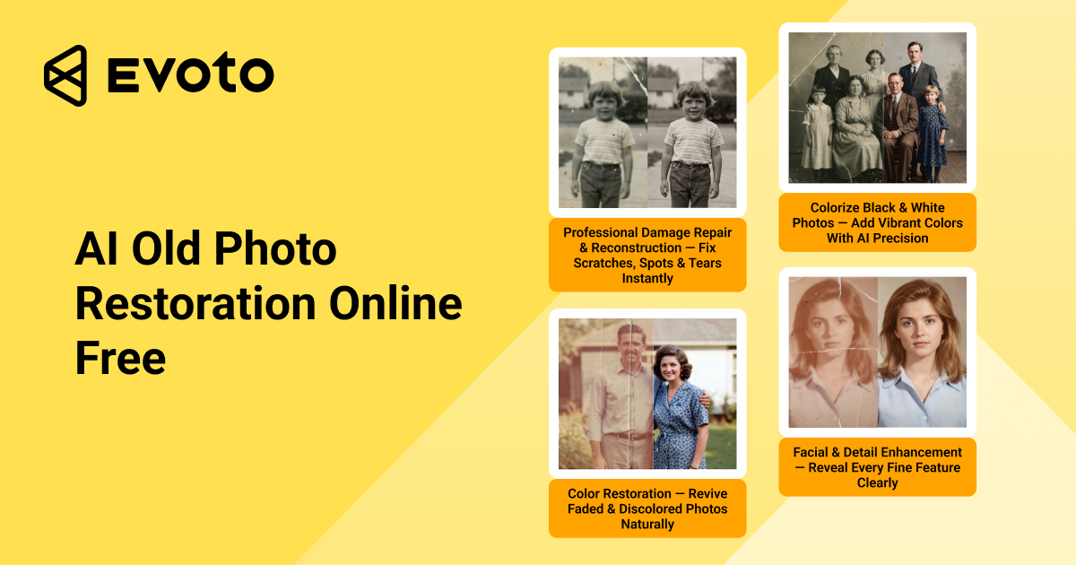 Restore Old Photos Online Free｜AI Old Photo Restoration